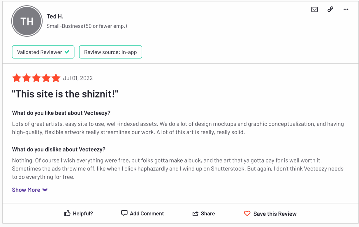 Vecteezy Gains 1,100+ Reviews In Under 6 Months With G2 In-App Review Lever